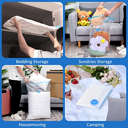 MecTo Bundle 3 Pack Clothes Storage Bag and 6 Pack Vacuum Storage Bags