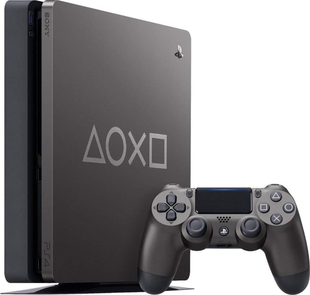 Playstation 4 Slim 2TB SSD Limited Edition Days of Play Steel Black Console with Controller Bundle Enhanced with Fast Solid State Drive (Renewed)