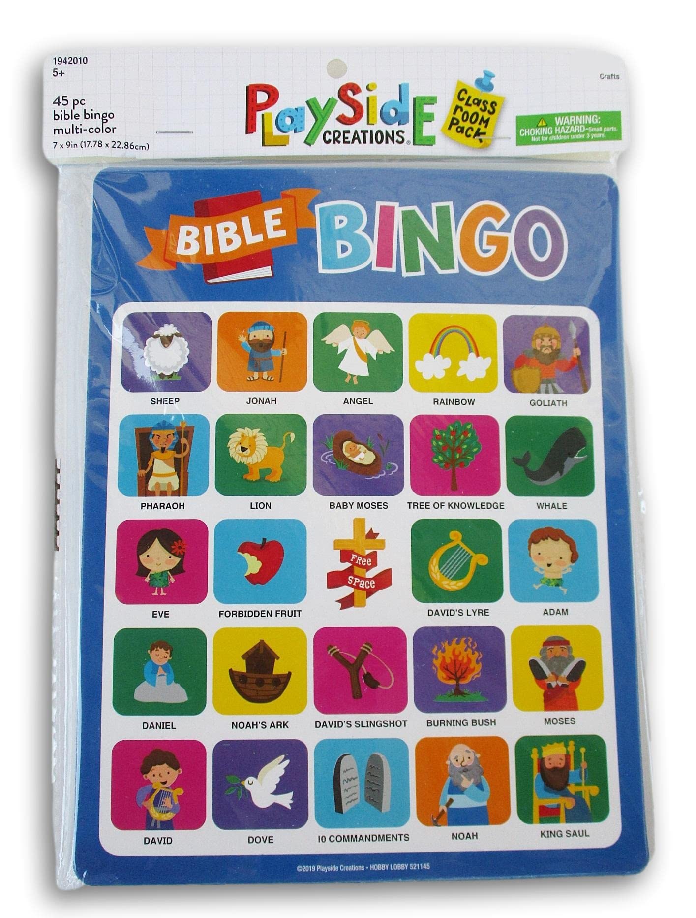Craft Supply Bible Bingo Game Set - 20 Player Cards - 7 x 9 Inches