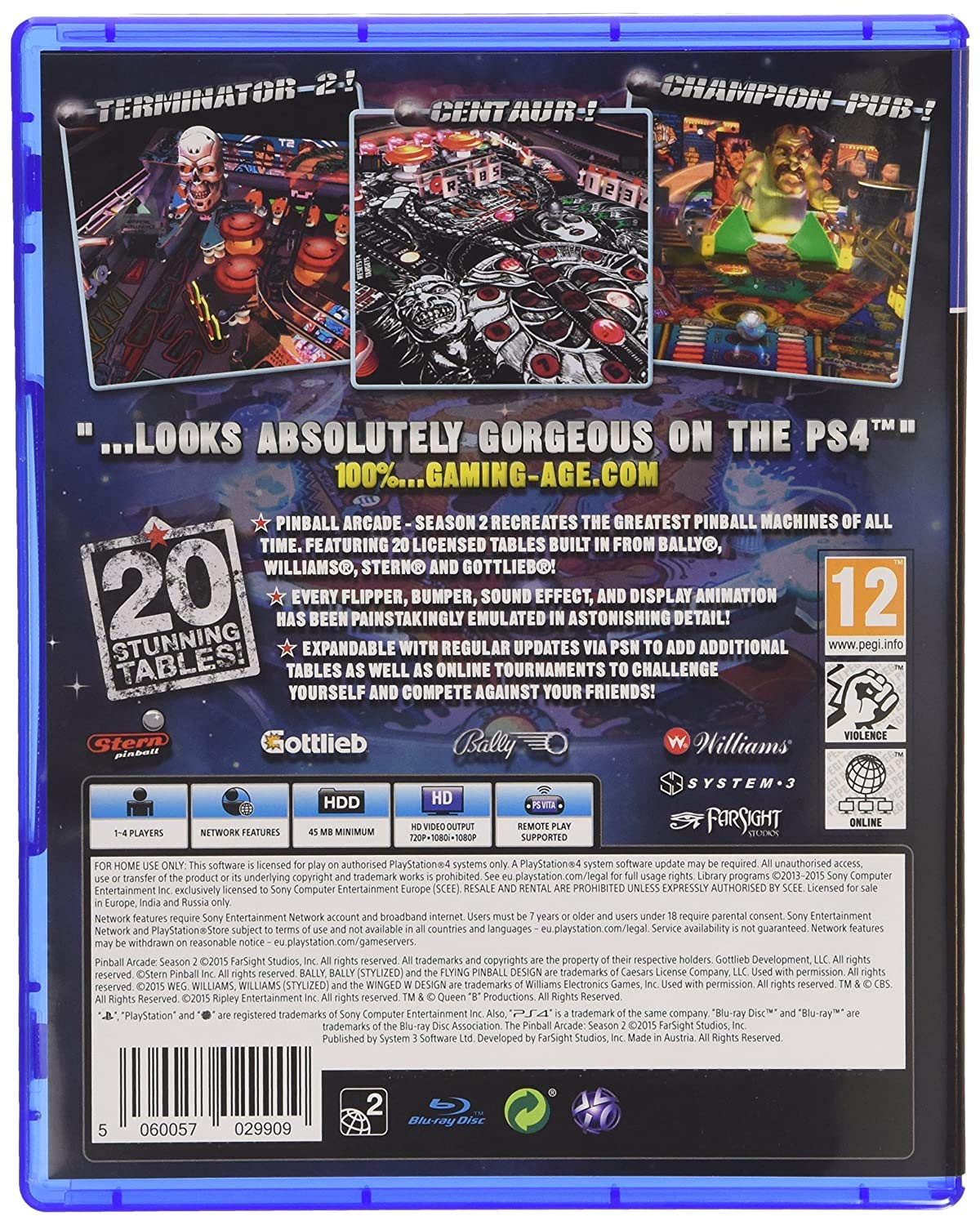 Pinball Arcade Season 2 (PS4) (UK IMPORT) by Nioxin