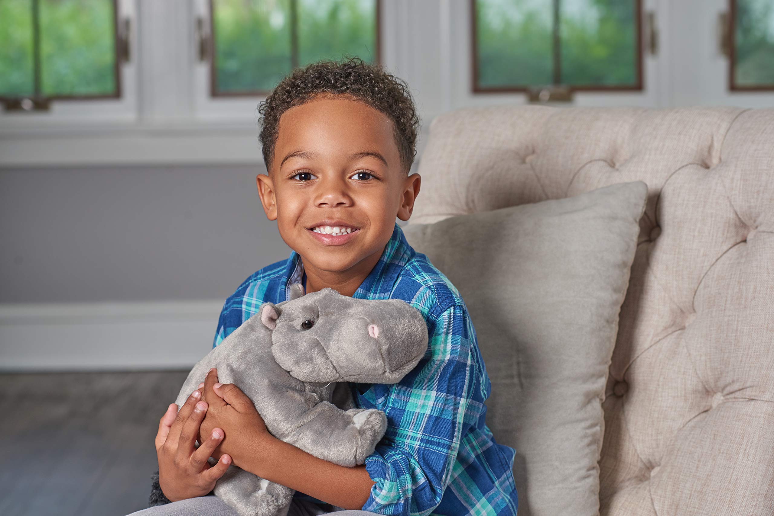 Wild Republic Hippo Plush, Stuffed Animal, Plush Toy, Gifts for Kids, Cuddlekins 12 Inches,Multi