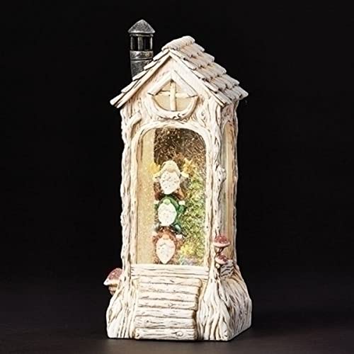 Roman Christmas Inc., Confetti Lites Collection, 11.5" H LED Swirl Confetti Light GNOME Lantern, Lantern, Snow Globe, Holiday Home Décor, Santa, Cardinal, Nutcracker, Snowman, Reindeer (5x5x11)