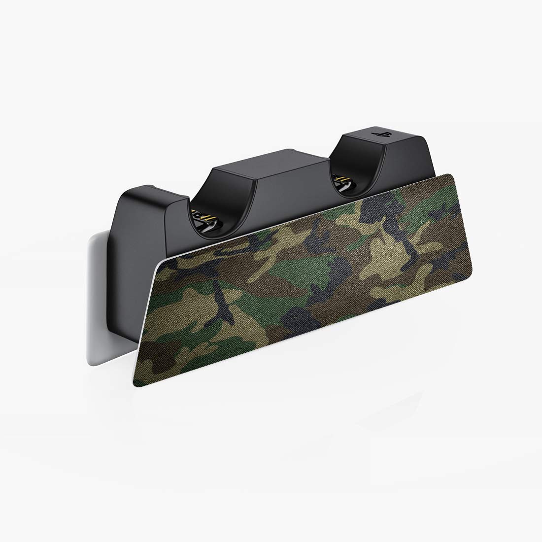 PlayVital Army Green Camouflage Full Set Skin Decal for ps5 Console Disc Edition, Sticker Vinyl Decal Cover for ps5 Controller & Charging Station & Headset & Media Remote