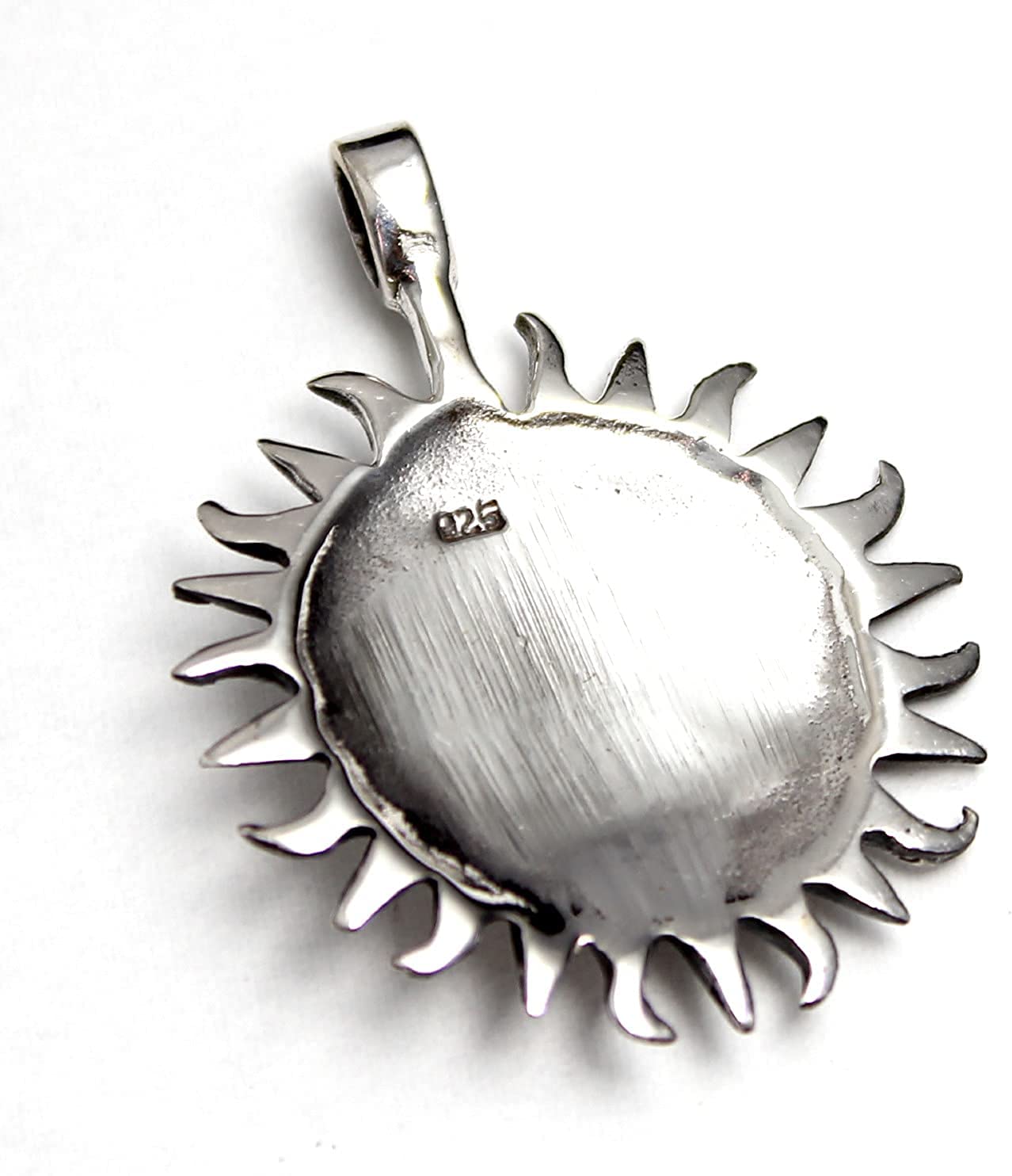 COSUMOSU 925 sterling silver Mexican Sun and moon Face Celestial Lunar Solar Pendant (Sun & Moon)