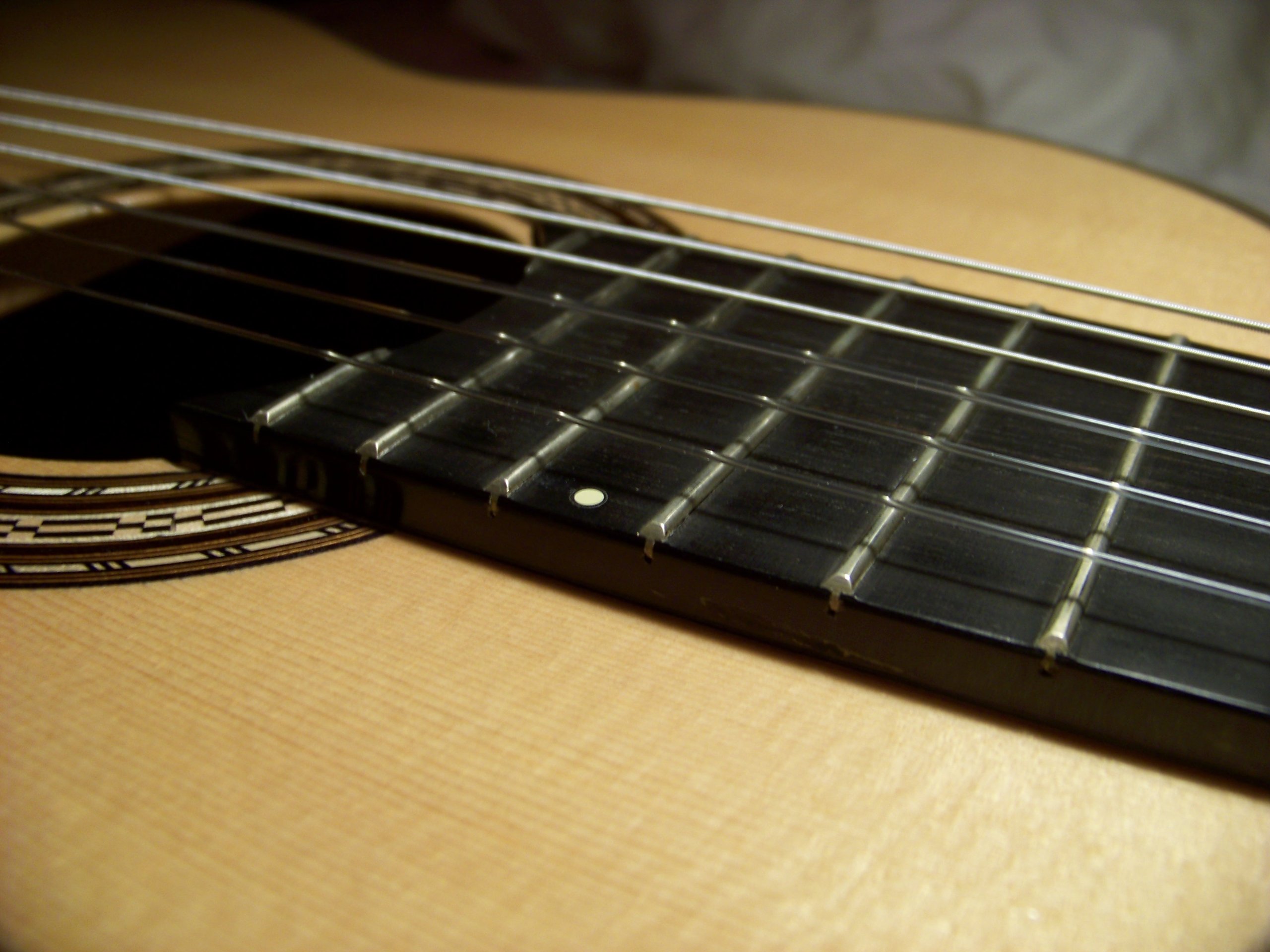 Classical Guitar Fret Markers - Rosette Black/Ivory Fret Dots