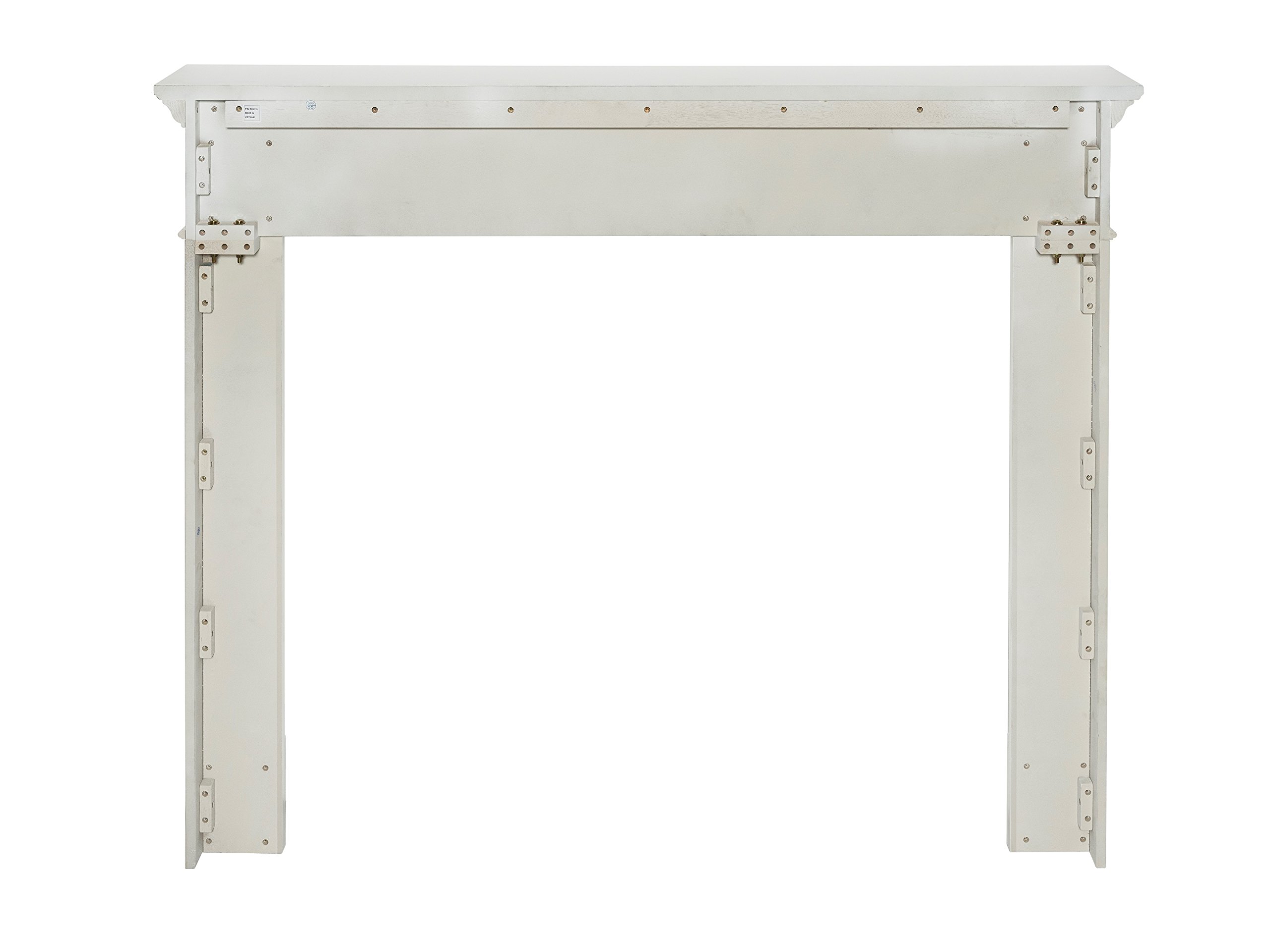 Pearl Mantels 525-48 Mike Fireplace Mantel Surround MDF, 48-Inch, White 48 Inch