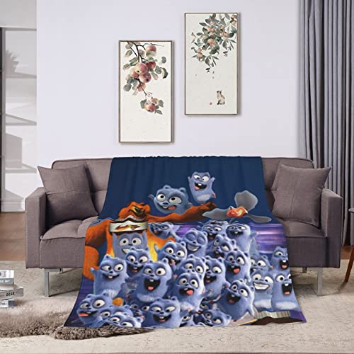 Grizzy Lemmings Cozy Flannel Blanket Sofa Couch Bed Living Room Decor Throw Blanket Soft for Kids Adult