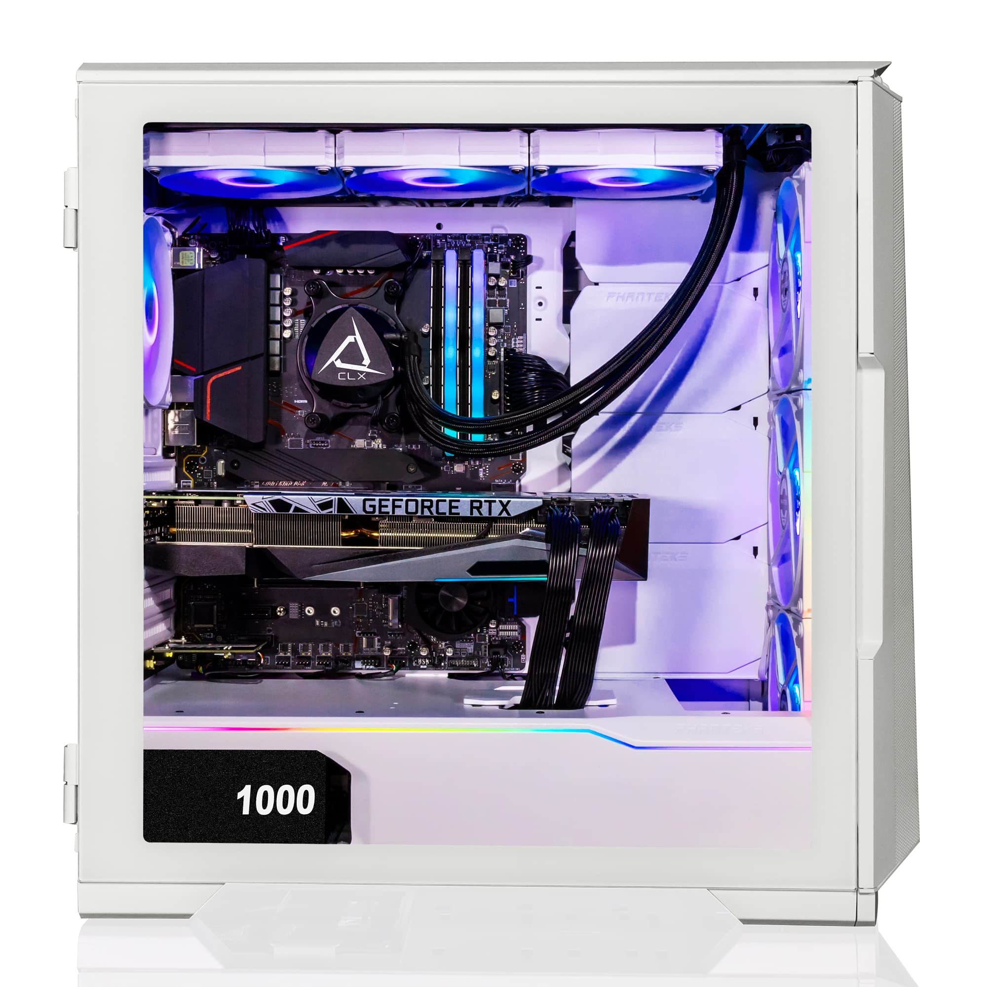 CLX Set VR-Ready Gaming Desktop - Liquid Cooled AMD Ryzen 9 7950X 4.5GHz 16-Core Processor,32GB DDR5 Memory,GeForce RTX 4090 24GB GDDR6X Graphics,1TB SSD,4TB HDD,WiFi,Windows 11 Home 64-bit white
