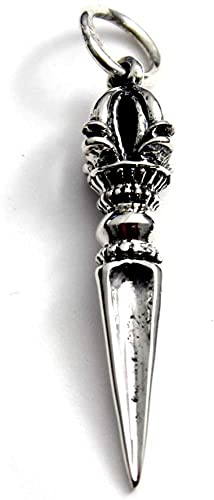 COSUMOSU Tibetan Buddhist Vajra Dorje 925 sterling silver Amulet Pendant for men