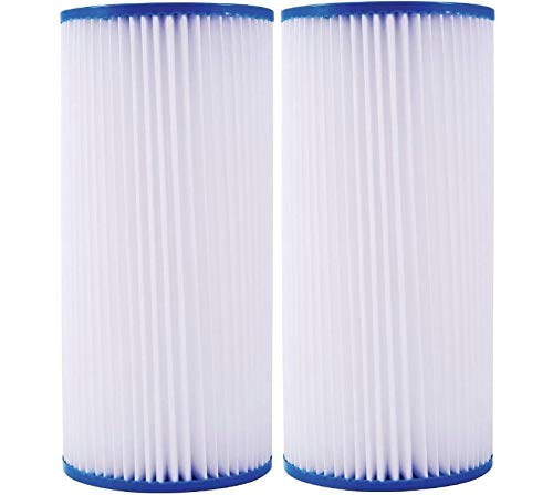 Compatible for HDX4PF4 Pleated High Flow Whole House Water Filter: Reduces Sediment - 30 Micron Water Filters 2 Pack