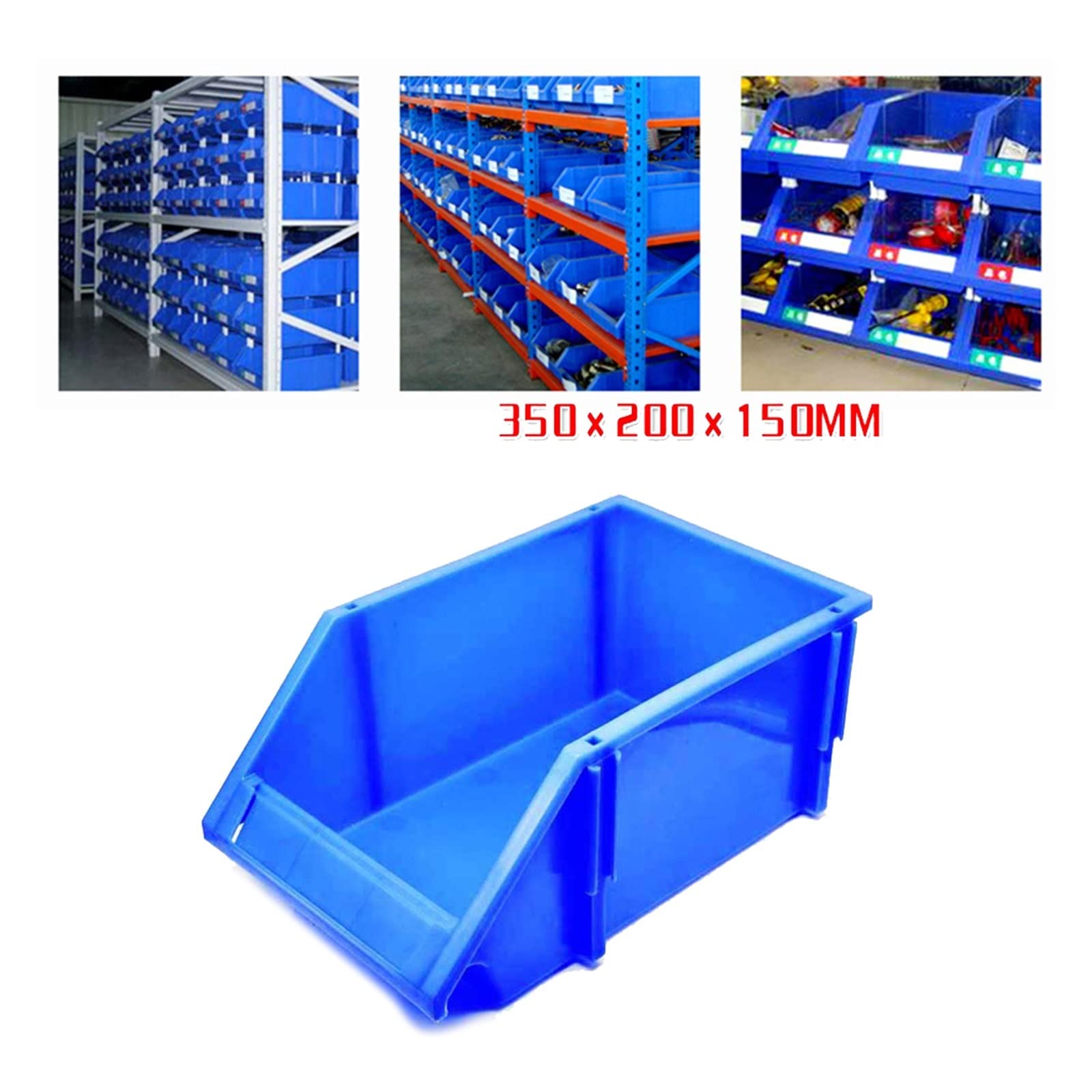 full of happiness 1pcs Garage Rack Screw Tool Storage Box Workshop Organizer Thickened Combined Part 350 * 200 * 150MM 80℃ Temperature Resistance