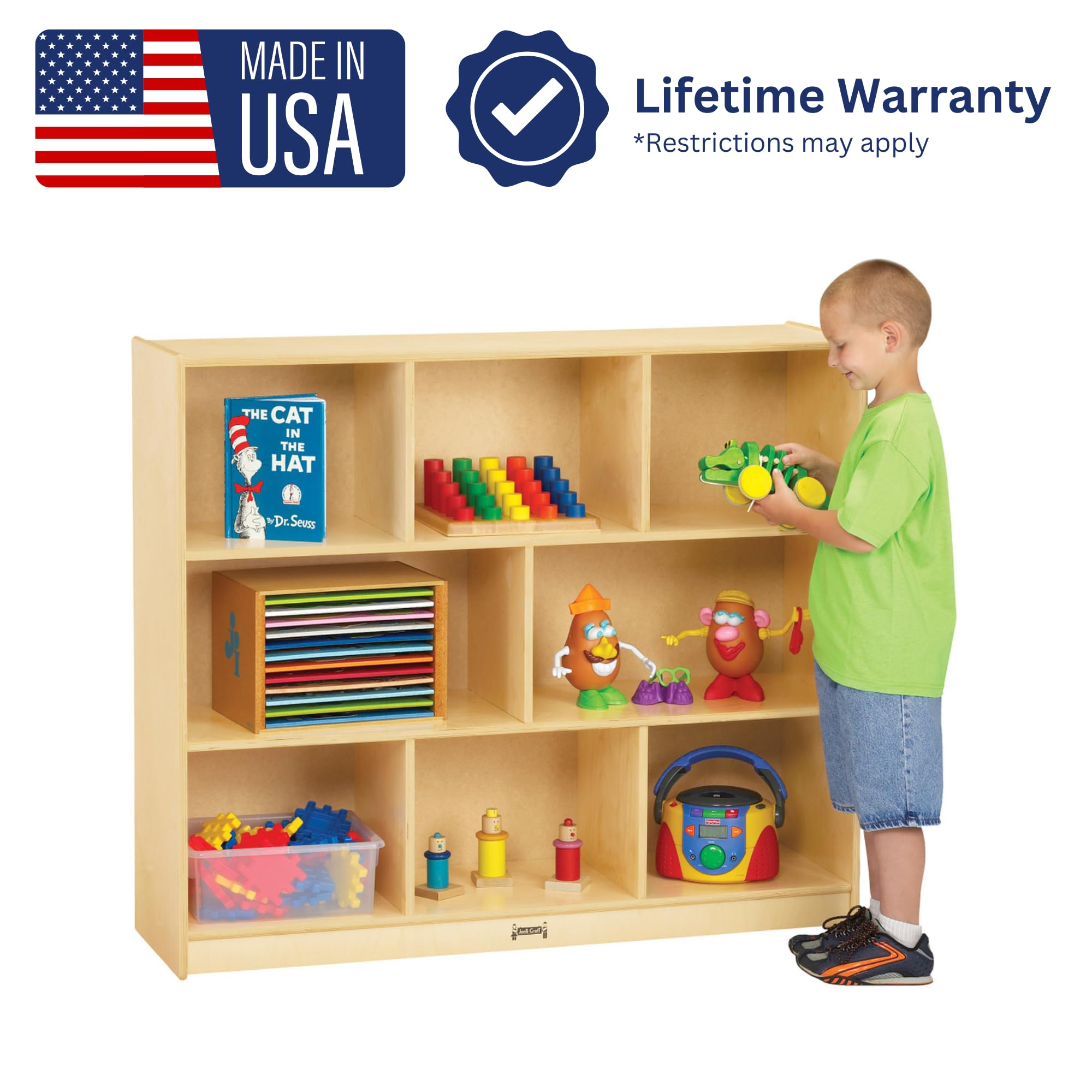 Jonti-Craft 0469JC Mega Mobile Single Storage Unit Shelf - Kids Classroom Shelves