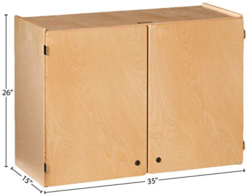 Jonti-Craft Lockable Wall Cabinet,Yellow