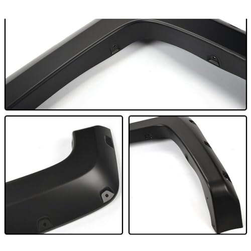 CAZHJISHIUE 4pcs Fender Flares Front Rear Left Driver Right Passenger Smooth Black Polypropylene Pocket Riveted Style 6.5/8 Bed MM15569