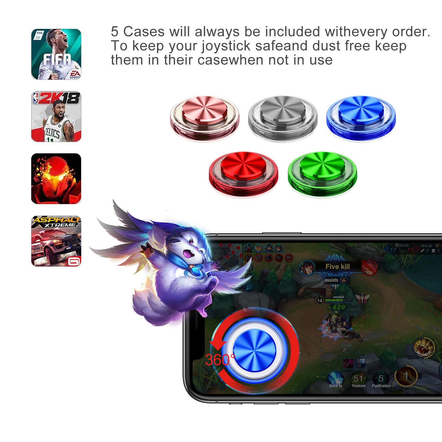PEIPU Joystick for Mobile phone Gaming Controller Gift