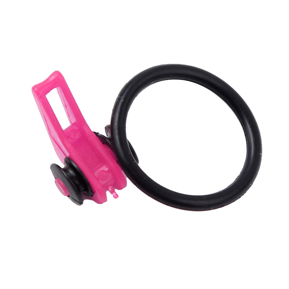 CHICTRY 10 Sets Fishing Rod Hooks Keeper Plastic Fishing Lure Bait Hanger Holder Fishing Pole Hook Clip Fishing Tackle Gear with 2 Size Rubber Rings Pink One Size