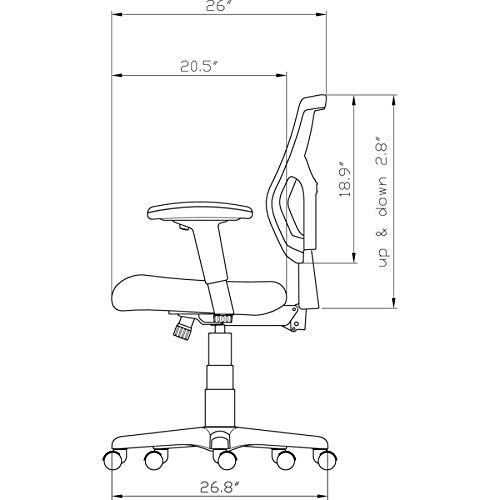 Lorell Conjure Executive Mid-Back Mesh Back Chair