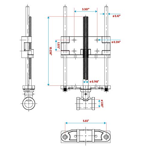 Groz 7-inch Woodworking Front Vise | Cast Iron Body and Socket | Quality Wood Handle | Exceptionally Sturdy | Perfect for Professional Craftsmen and Woodwork Studios (39020)