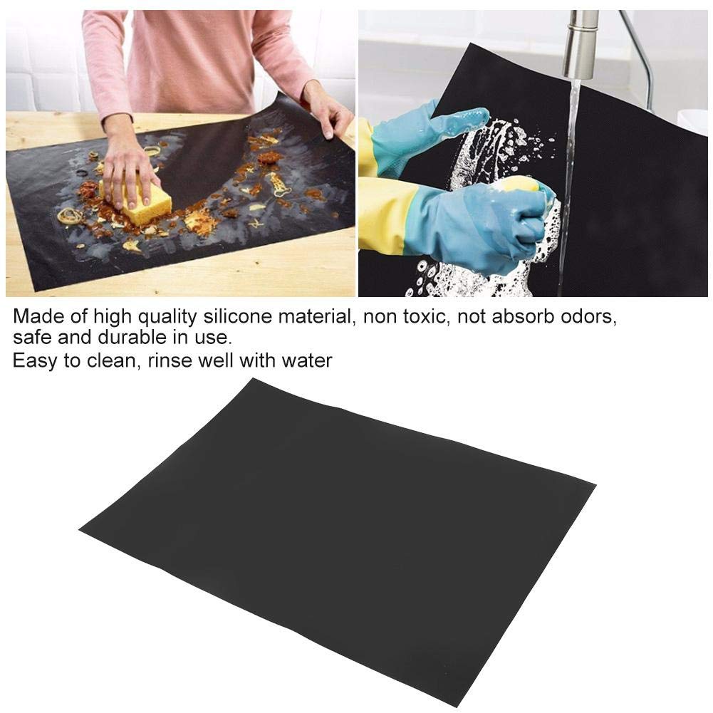 Elprico Silicone Heat Insulated Pad, Heat Resistant Mat, Anti-Slip Mat, Toaster Oven for Air Fryer Coffee Maker for Microwave(Rectangle)
