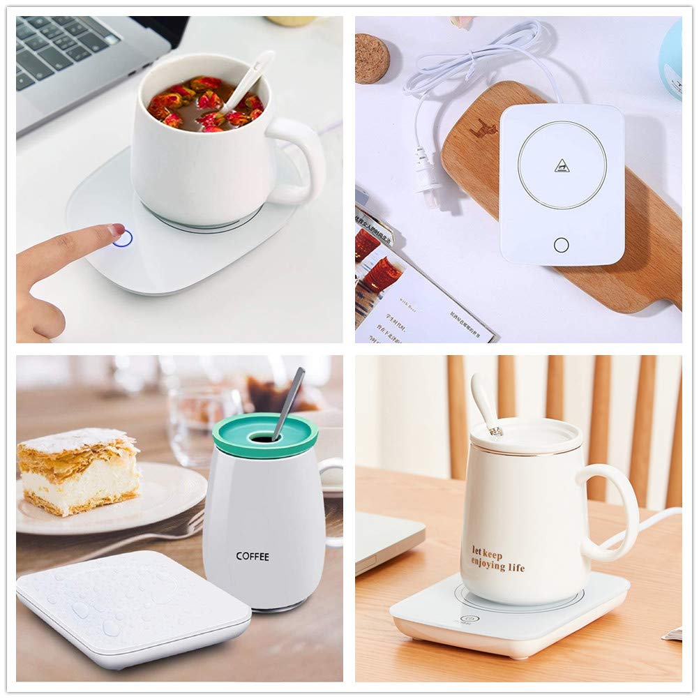 Coffee Mug Warmer, Smart Beverage Warmer with Touch Screen Switch, Electric Mug Warmer for Office Home Use, Cup Warmer Plate for Coffee, Milk, Tea, Water