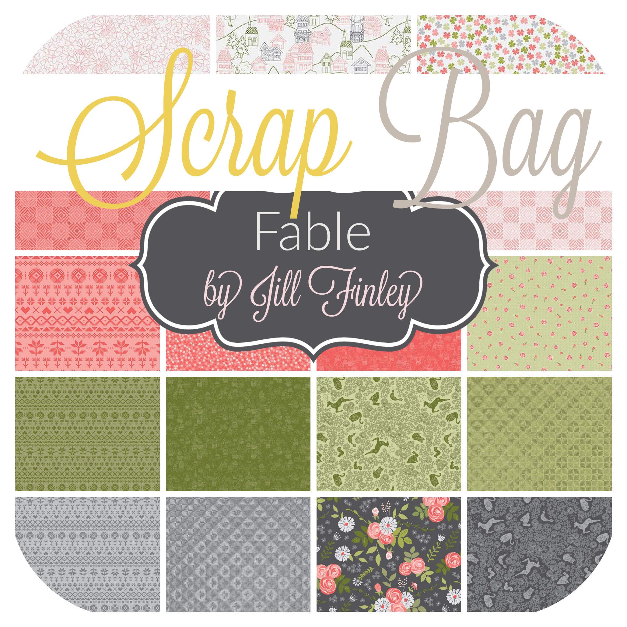 Fable Scrap Bag (Approx 2 Yards) by Jill Finley for Riley Blake 2 Yards DIY Quilt Fabric
