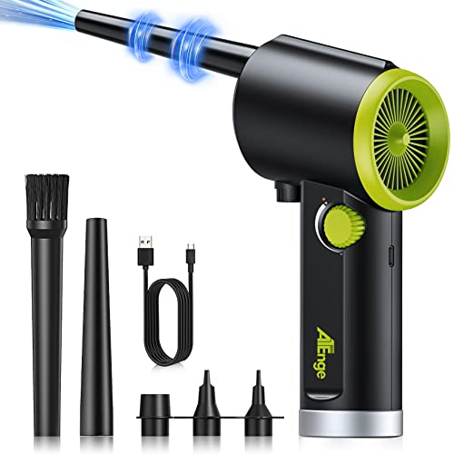 Compressed Air Duster, Electric Air Duster, Handheld Cordless Air Duster, Stepless Speed Motor, 6000mAh Rechargeable Air Blower, Type-C Fast Charge, for Computer, Keyboard, Pet Houseā¦