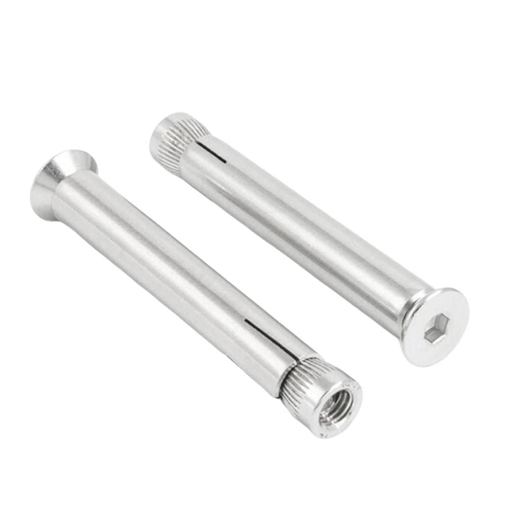 Expansion Bolts,Flat Head Hex Bolt Expansion Anchor Drop in Sleeve Anchor Bolts (Length : M8x120 Pack 10) (Size : M8x110 Pack 10)