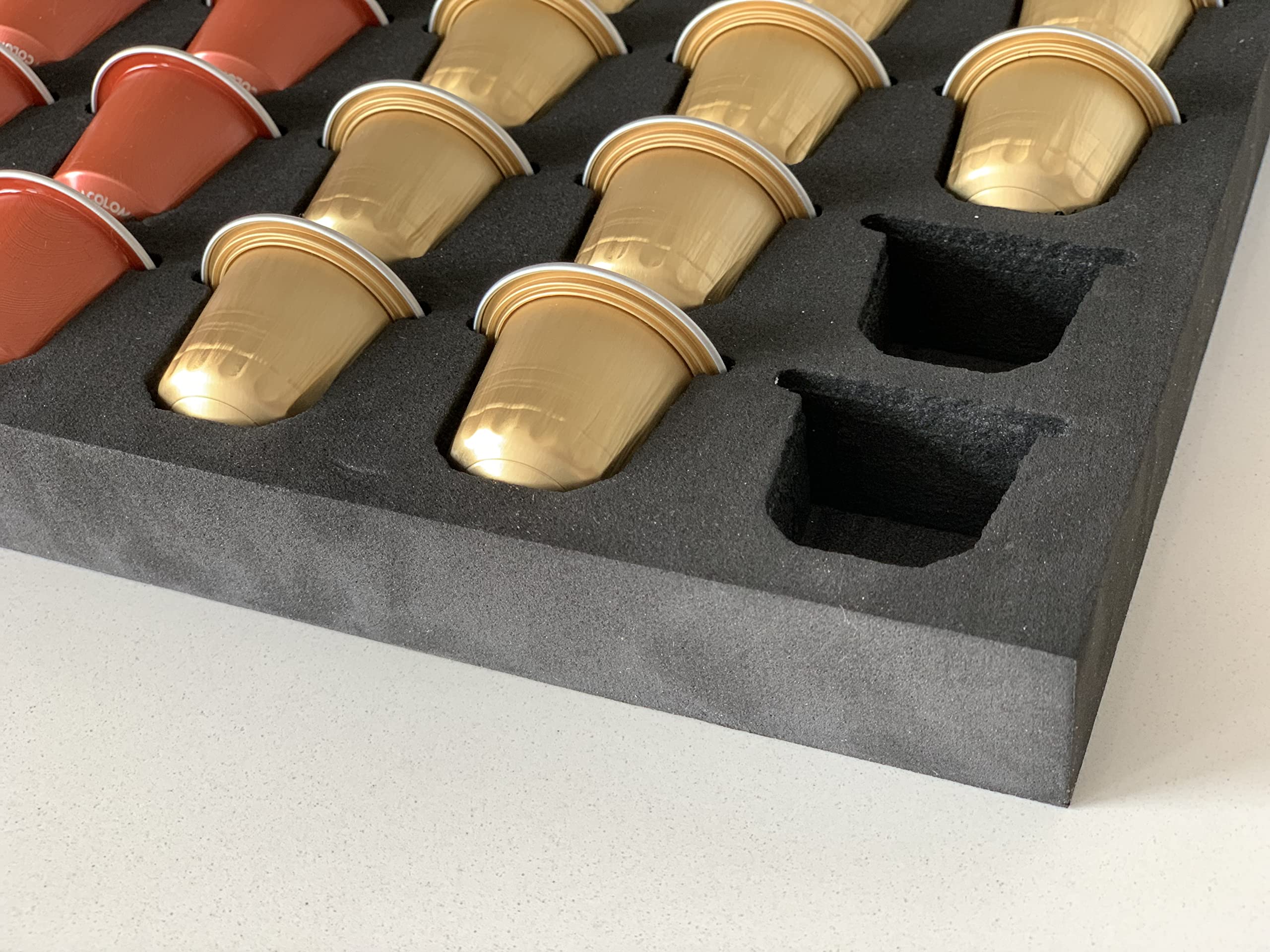 Coffee Pod Storage Tray, Organizer Compatible with Nespresso Original For Drawer or Countertop 40 Capsule Capacity
