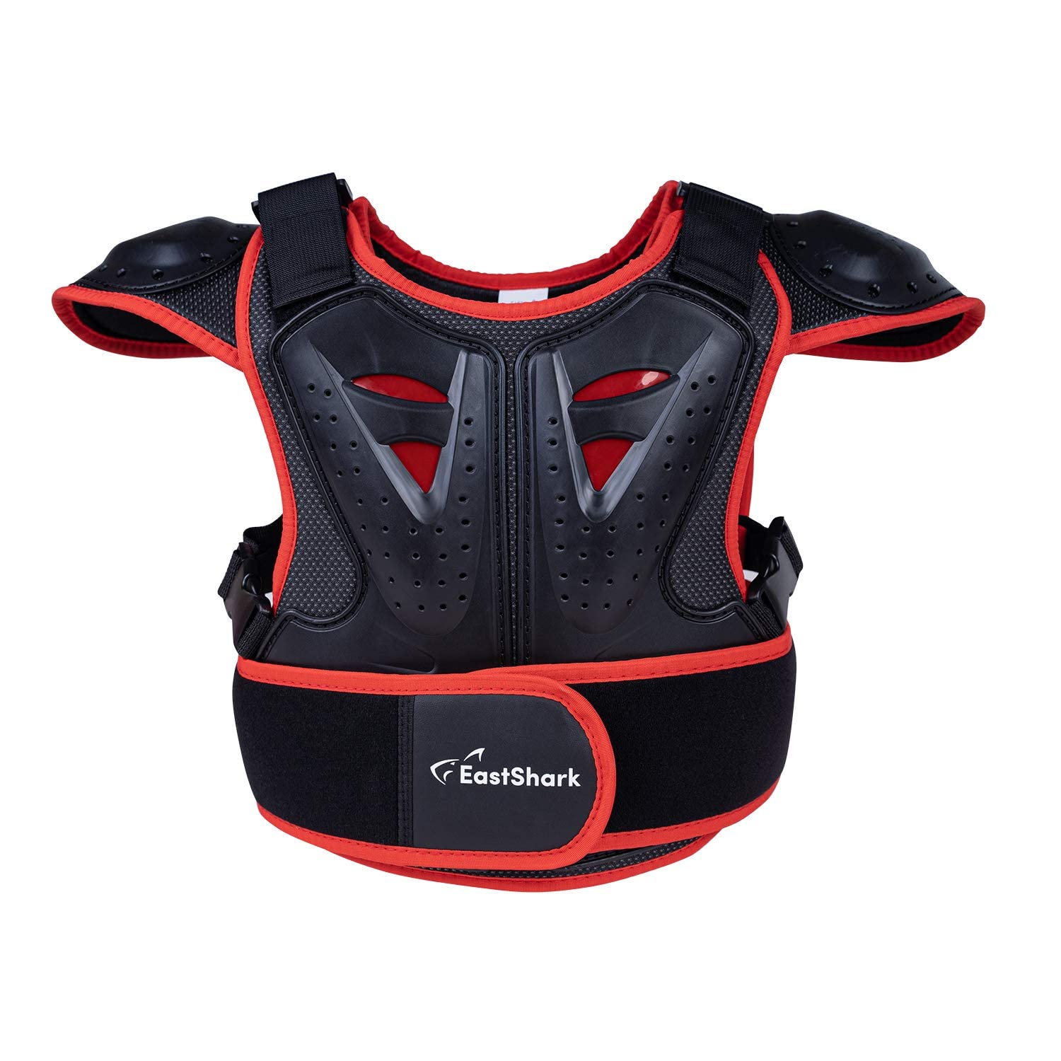 Seahouse Children Bicycle Motorcycle Armor Vest Back Protector Men's Armored Street Racing Jacket+1pc RANDOM bandana (Red, S)