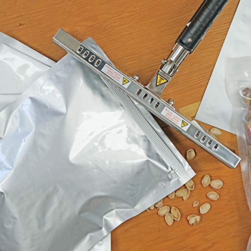 Dry-Packs 100pcs Mylar Bags for Food Storage, 4.75 Mil 10"x16" (100pcs) Resealable and Heat Sealable for Long Term Food Storage