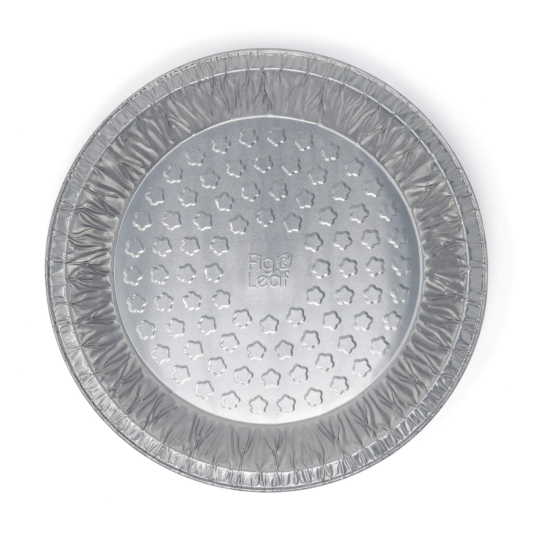 Fig & Leaf (60 Pack) Premium 9-Inch Pie Pans l Disposable Aluminum Foil l Heavy-Duty l Tin Plates for Tart Quiche Pies