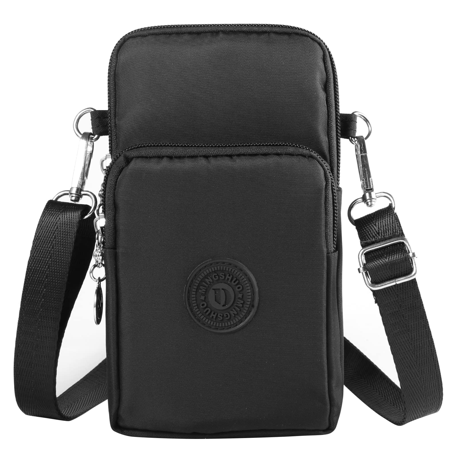 Cell Phone Purse Holder Armband Cross-Body Bag Wallet for Samsung Galaxy S23 Ultra S22 Ultra S21 S20 Plus A03s A12 A14 A23 A53 Moto G Power Stylus G Pure iPhone 14 Plus Google Pixel 7 6 Pro (L, Black)
