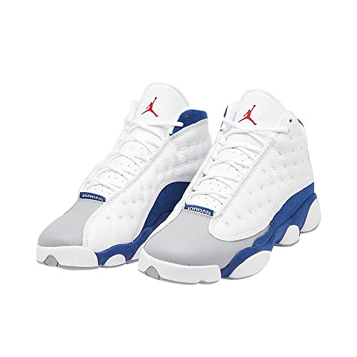 Jordan Boy's Air Jordan 13 Retro (Big Kid) White/Fire Red/French Blue/Light Steel Grey 5.5 Big Kid M