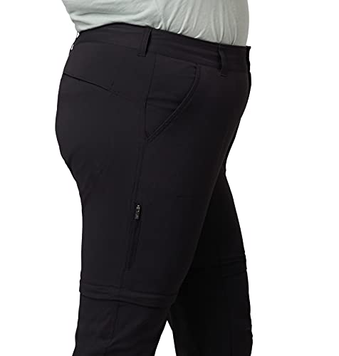 Columbia Women's Standard Saturday Trail II Convertible Pant, Black, 12 Regular