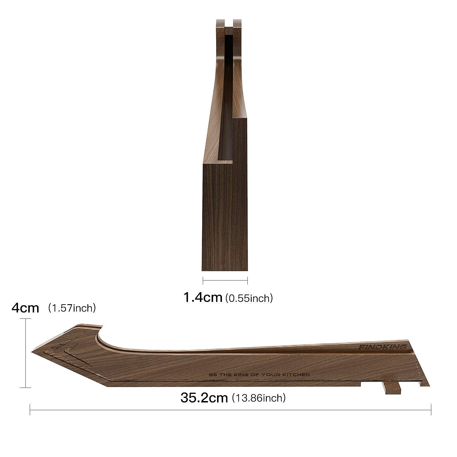 FINDKING Dynasty Series 12" Clad Steel Brisket Ham knife and Magnetic Walnut Knife Edge Guard