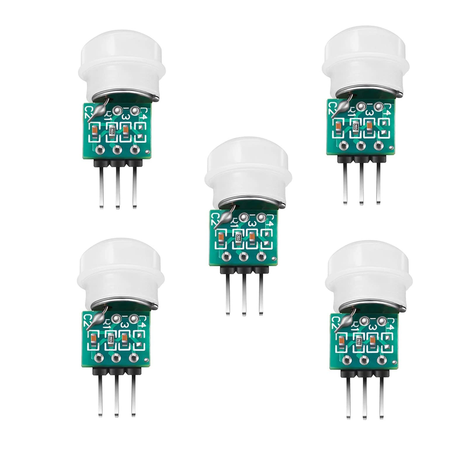 DiGiYes 5PCS AM312 PIR Sensor,HC-SR312 PIR Motion Sensor Mini Pyroelectric Infrared PIR Detector Modules