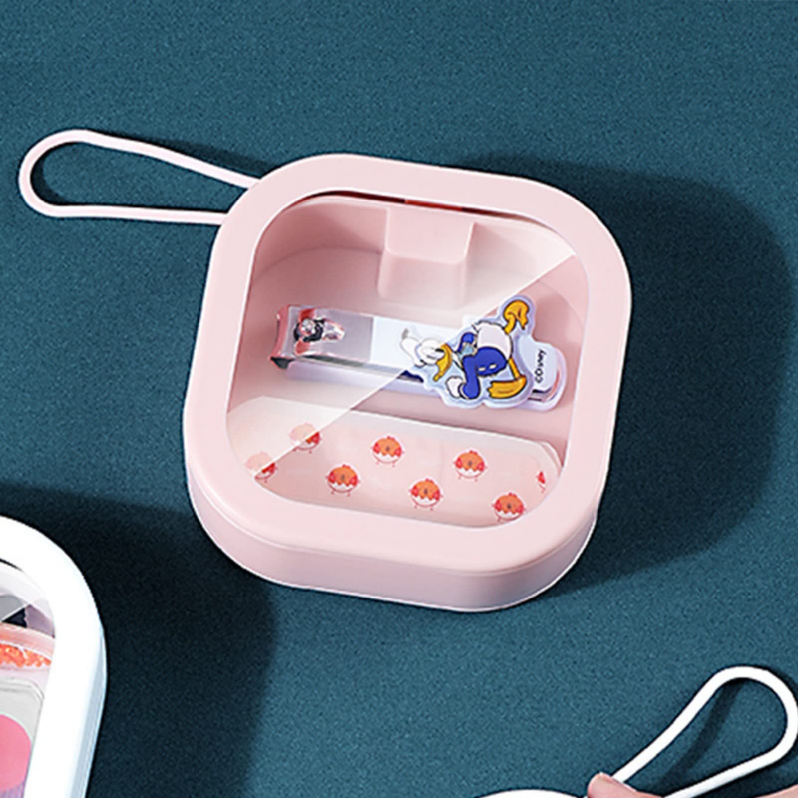 LONG XIN SERIES 2 Pcs Mini Storage box Jewelry Box Portable Easy Carry Drawer Container Travel Box Organizer Cosmetic Cotton Hair Clip Storage Box for Storage Items