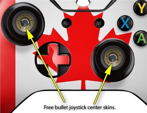 WraptorSkinz Decal Style Vinyl Skin Wrap compatible with XBOX One Original Wireless Controller Canadian Canada Flag - (CONTROLLER NOT INCLUDED)