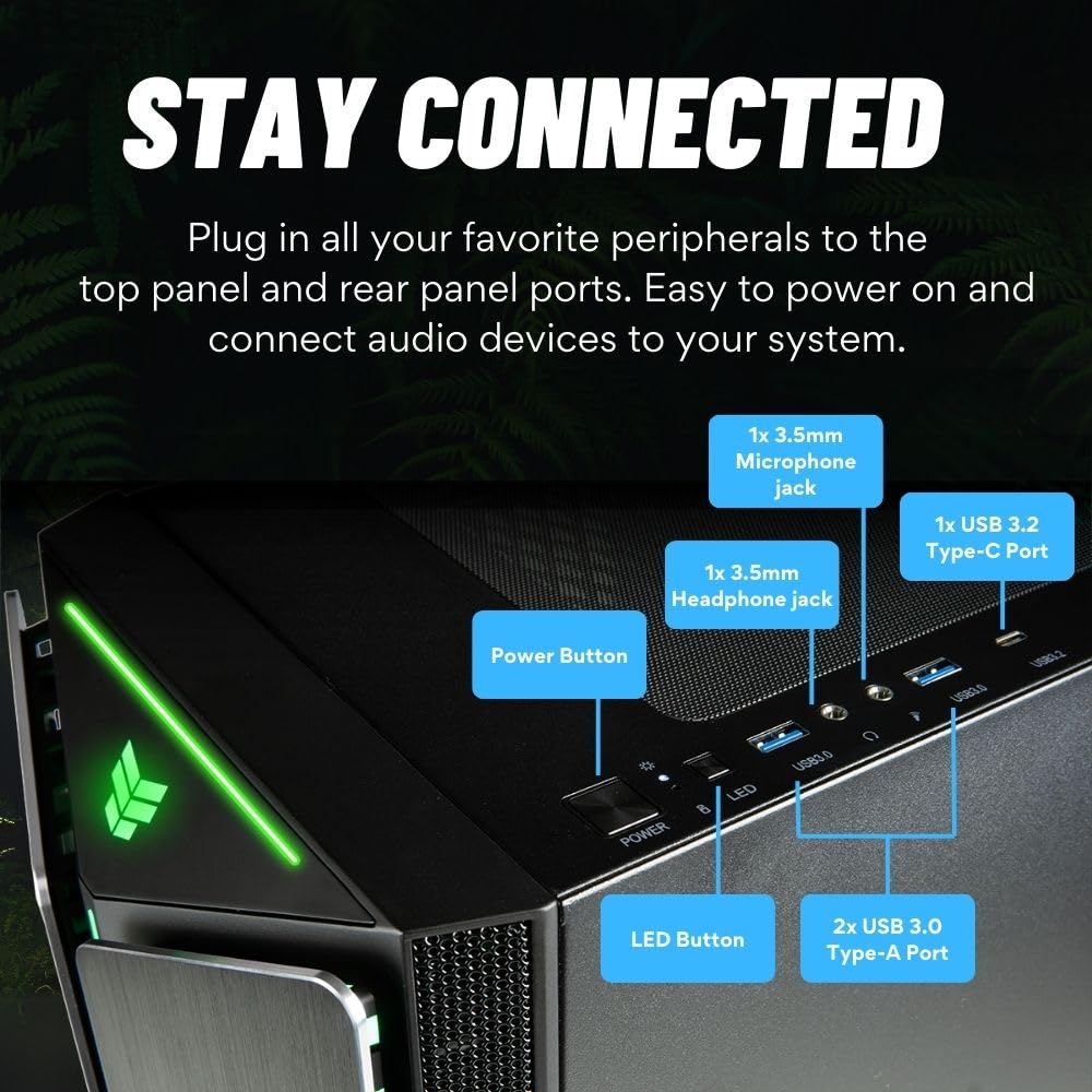Computer Upgrade King CUK Mantis V2 Gamer PC (NVIDIA GeForce RTX 3060 TI, Intel 6-Core i5-10400F Processor, 16GB DDR4 RAM, 512GB NVMe SSD, WiFi, Windows 11H) Gaming RGB Desktop Computer