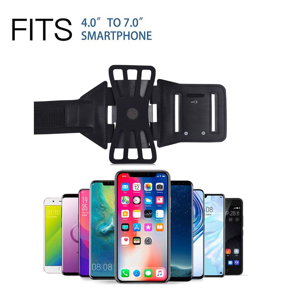 Chuangxinfull Sport Universal Running Armband (iPhone X/8/7/6/11 Pro Max/XS/XR/XS MAX/SE, Samsung Galaxy Note 20 Ultra/Note 10+/Note 9/S20 Ultra/S20 Plus/S10 Plus/s9 Plus and All Smartphone