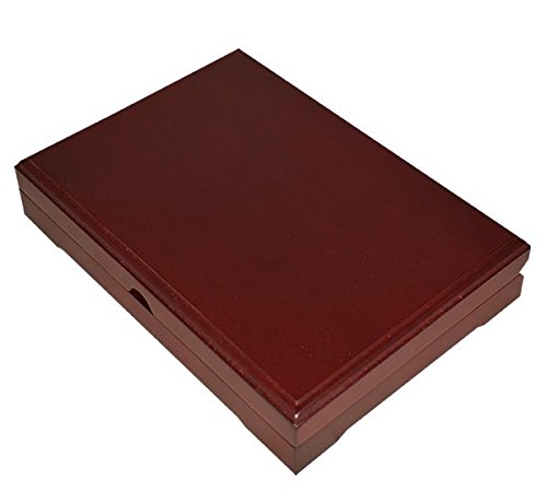 Guardhouse Wood Display Box for NGC/PCGS/Premier/Little Bear Elite Coins in Certified or Certified Style Holders/Slabs (Two Coin, Sedona Red Finish)