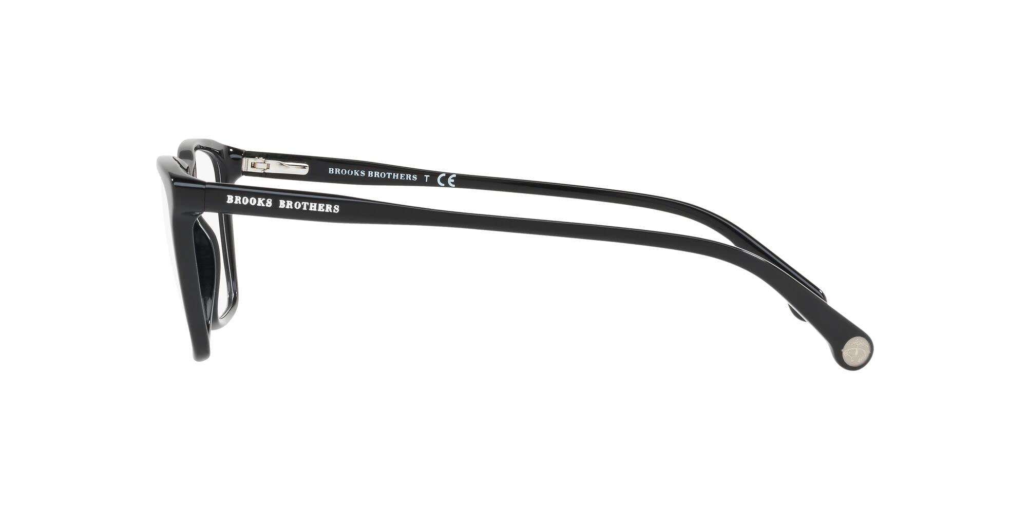 Brooks Brothers Men's BB2037 Square Prescription Eyewear Frames, Black/Demo Lens, 57 mm