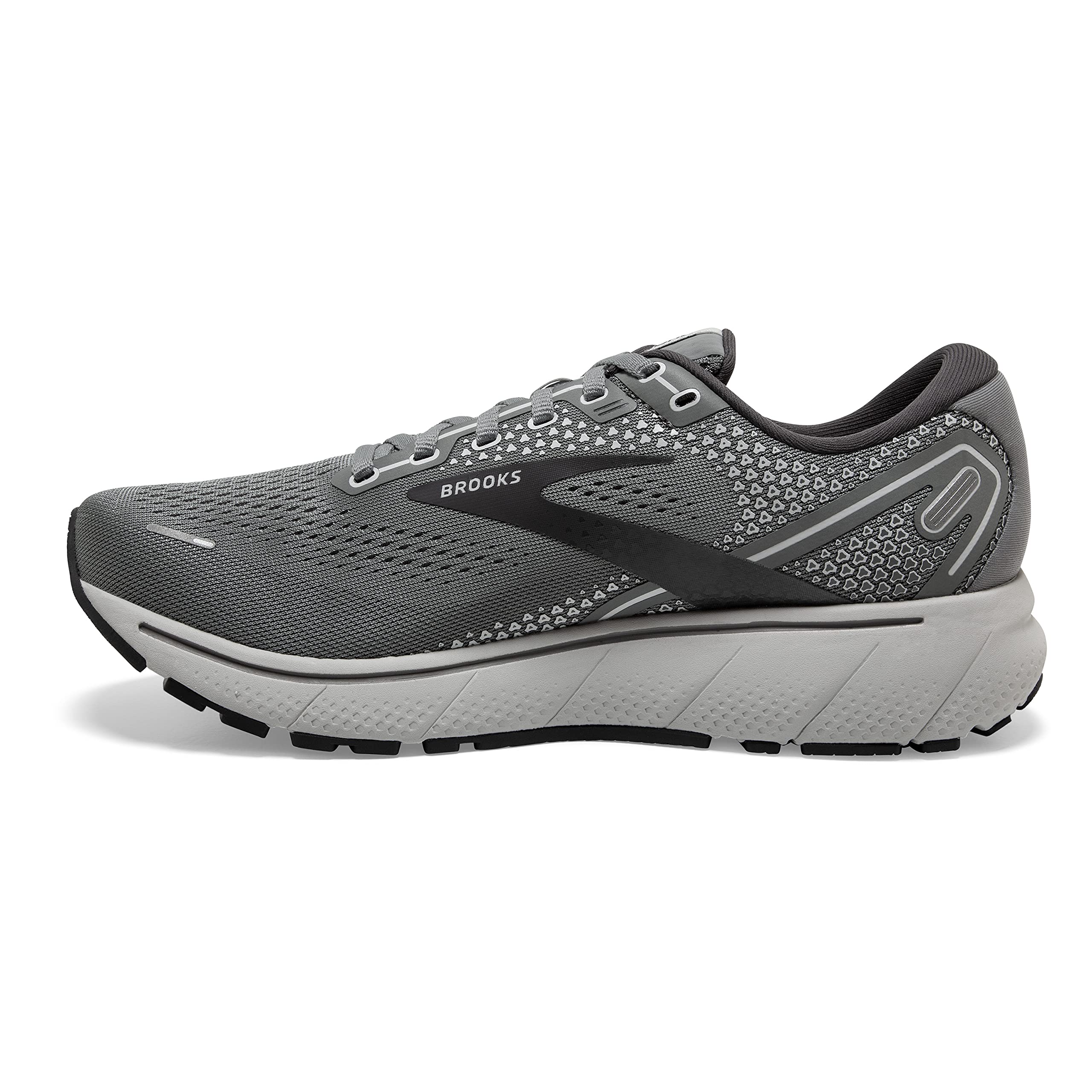 Brooks Men's Ghost 14 Neutral Running Shoe - Grey/Alloy/Oyster - 9 Medium