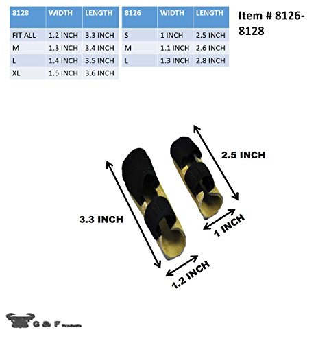 G & F 8126M Cowhide Leather Thumb Guard, Thumb Protection, Medium, Finger Guard Sold Separately