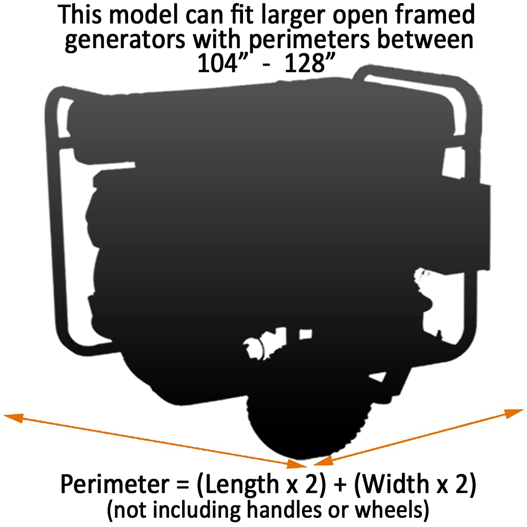 GenTent XL Generator Running Cover - Universal Kit (Standard, Grey) - for Larger Open Frame Generators