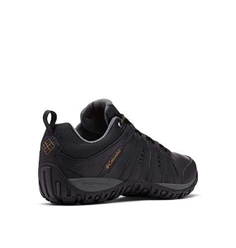 Columbia Woodburn 2 Waterproof Men's Low Rise Hiking Shoes, Black (Black/Caramel), 8 US