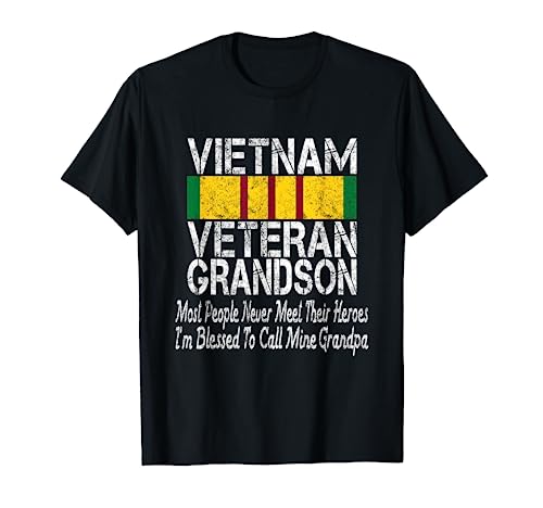 US Military Family Vietnam Veteran Grandson Gift T-Shirt
