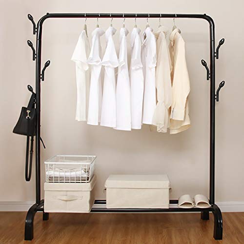 Coat Racks Entrance Hall Coat Rack Organiser Multi-Purpose Storage Shoe Bench Stand with Top Rod 4 Hooks for Home Office Hallway Bedroom
