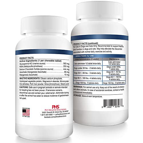 HealthyPets Chondro Flex II - Powerful Joint Care Formula Dogs and Cats - Maximum Nutritional Support - Glucosamine, Chondroitin, MSM, Ester-C, and Minerals - 120 Chewable Tablets
