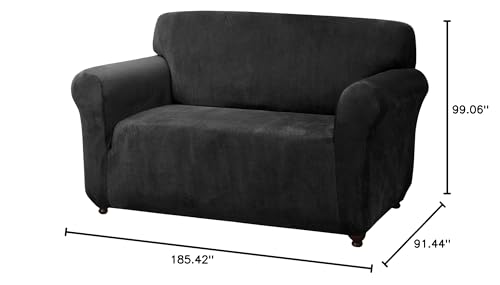 Madison Kathy Ireland Day Break Loveseat Slipcover, Black